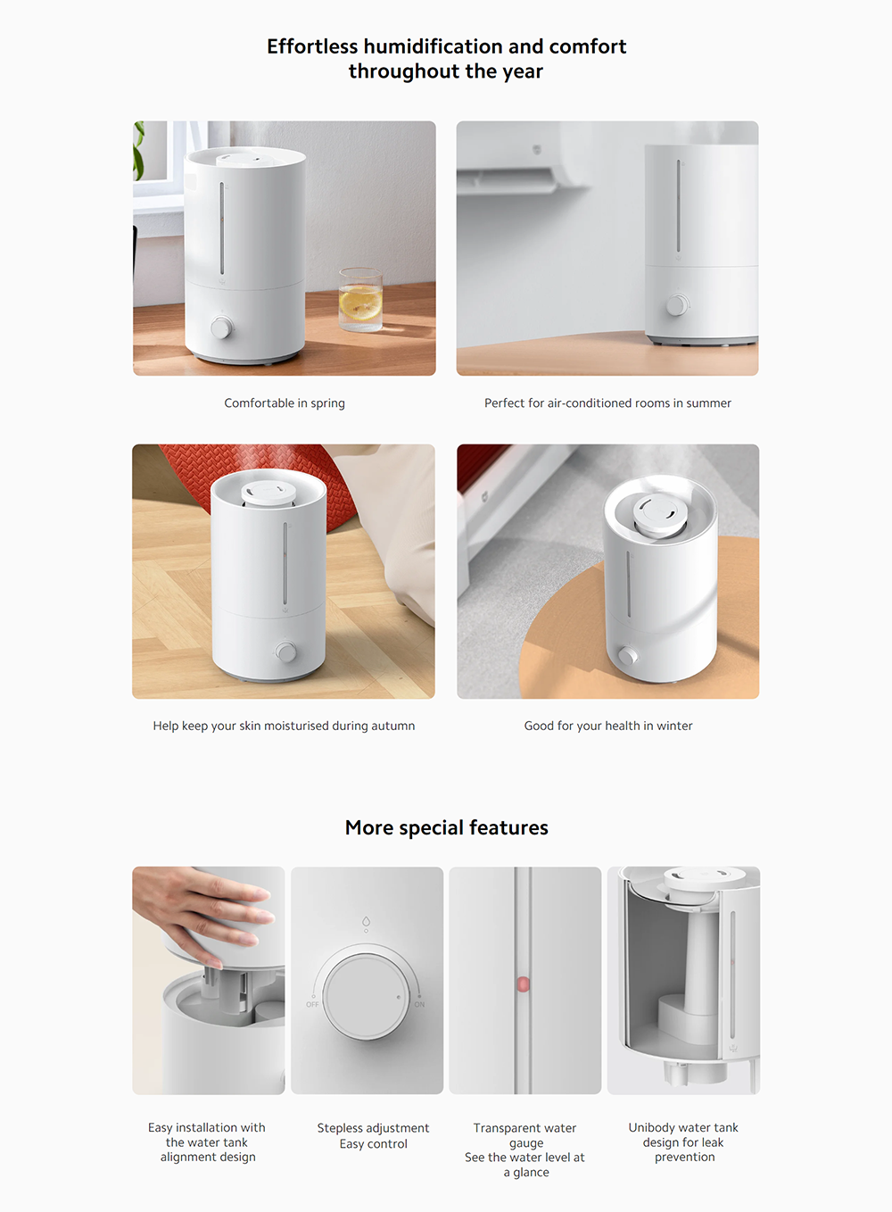 Xiaomi Humidifier 2 Lite 4L Water Tank Silver Ion Anti-Bacterial ...