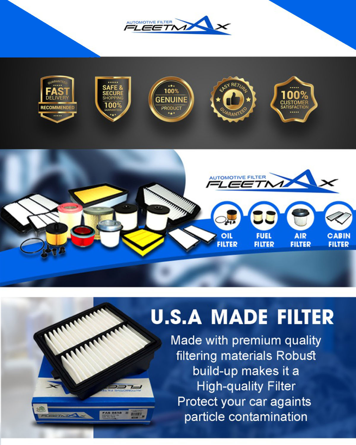 Fleetmax Air Filter / Air Cleaner Mazda 3 1.5 Skyactive Mazada 2 ...