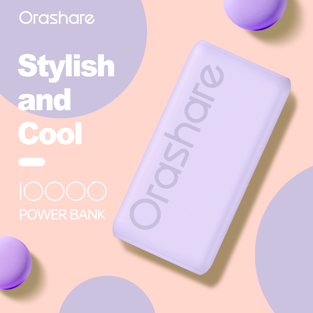 [New Design] Orashare O10 10000mAh Power Bank Stylish Fast Charging ...