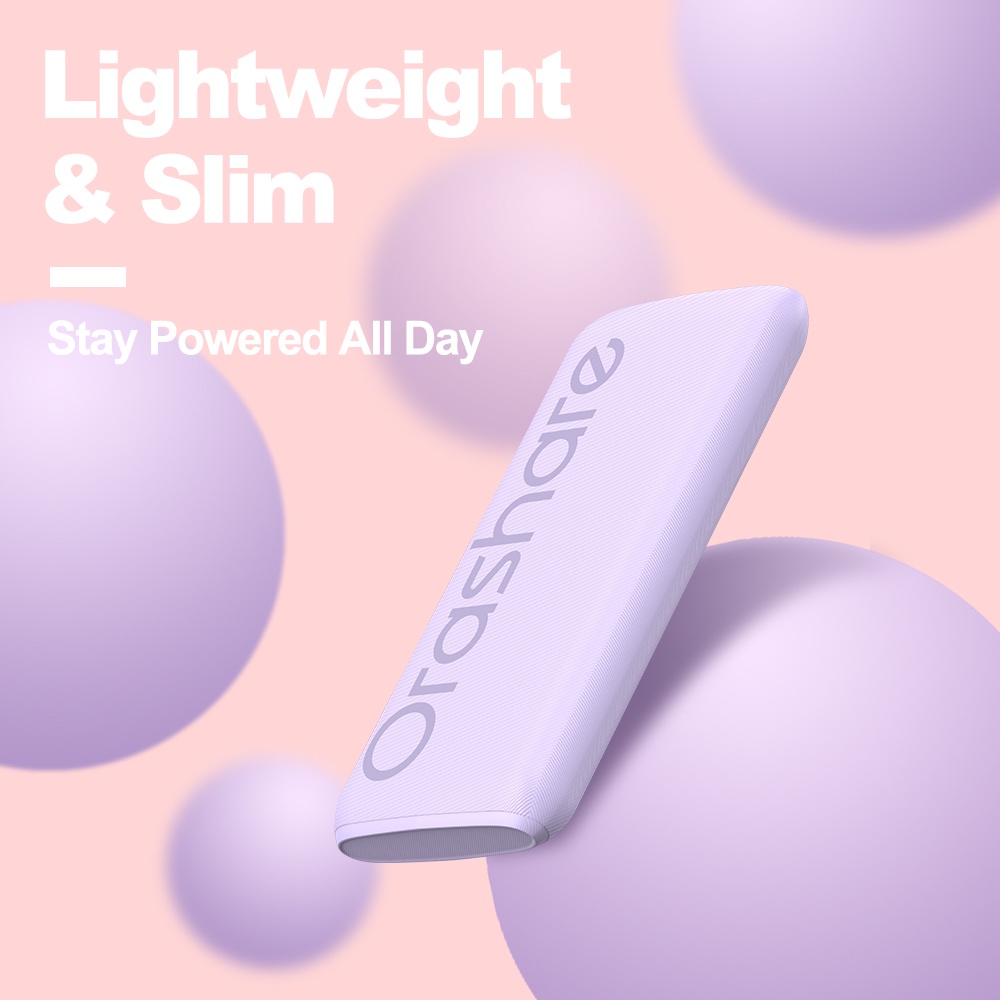 [New Design] Orashare O10 10000mAh Power Bank Stylish Fast Charging ...
