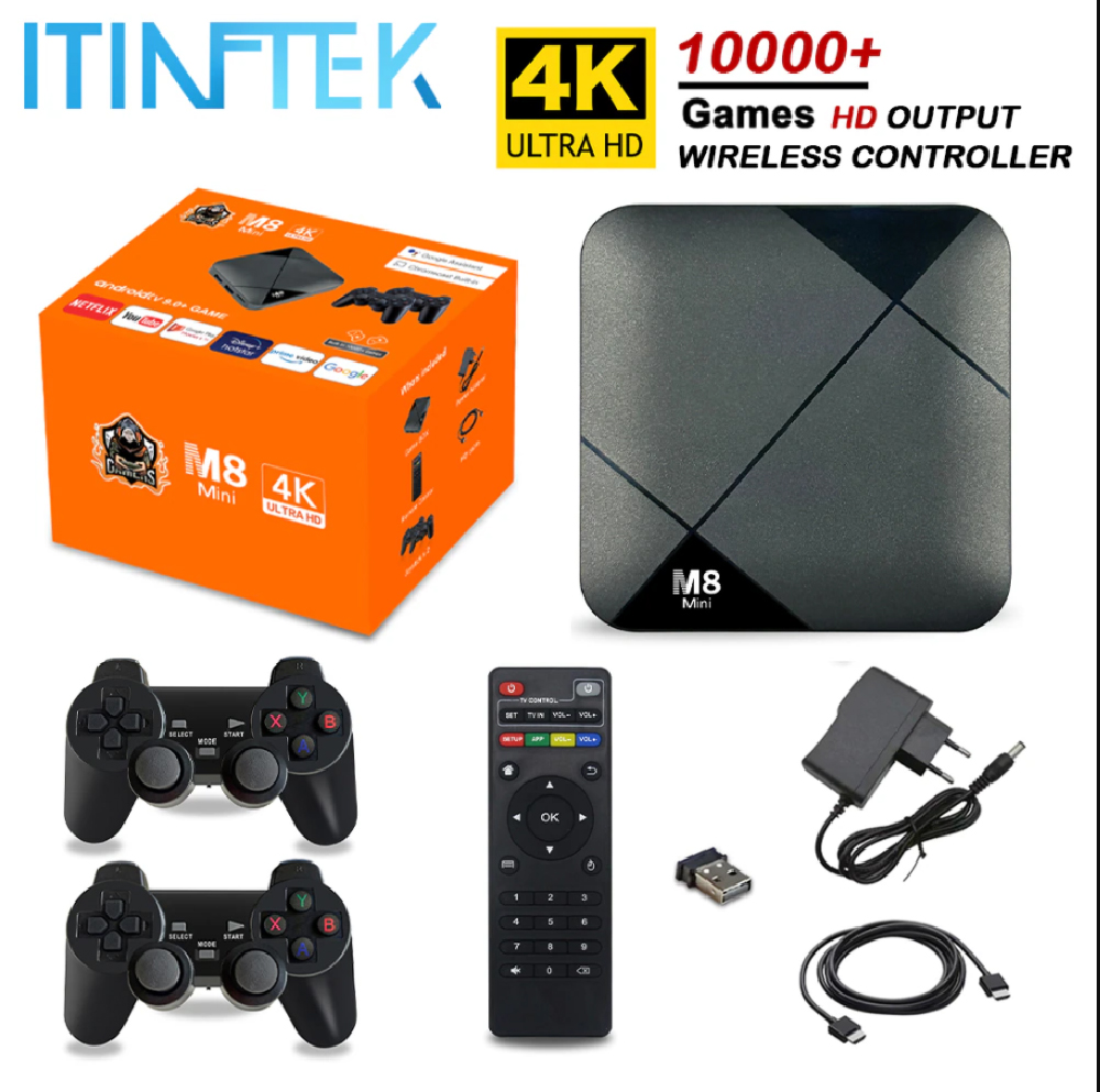 Smartifact M8 Mini 4K Smart TV Box Game Console Set Support 2.4G WiFi ...