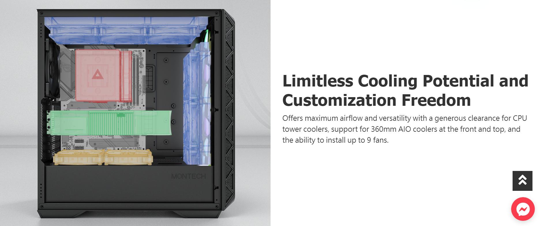 Montech Air 903 Max CPU Case / Computer Case Ultra Cooling Mid Tower ...