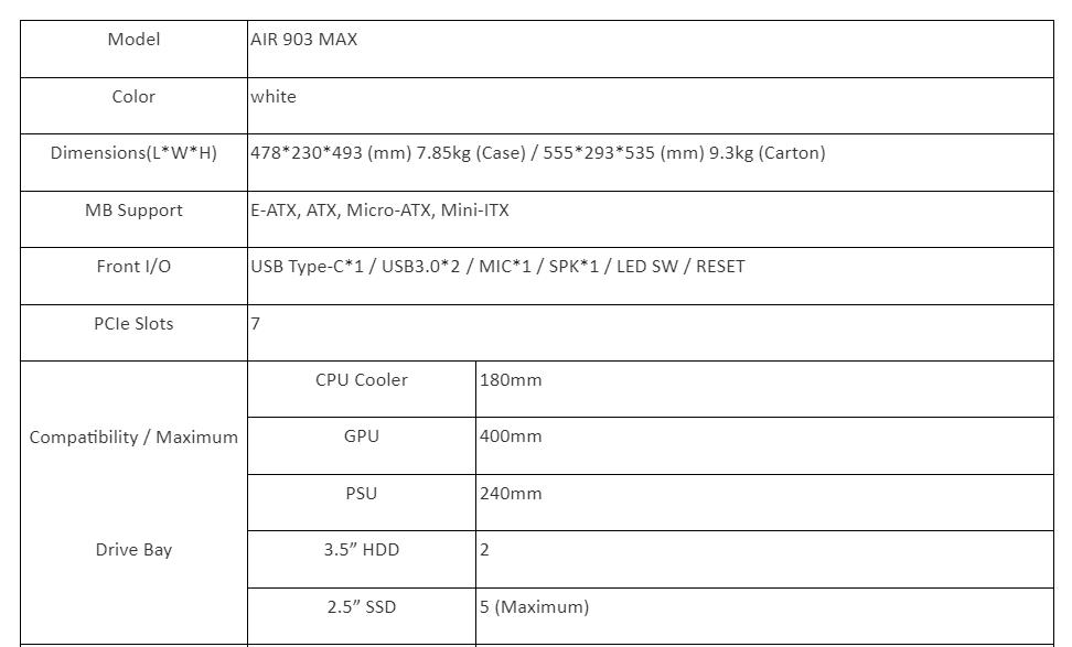 Montech Air 903 Max CPU Case / Computer Case Ultra Cooling Mid Tower ...
