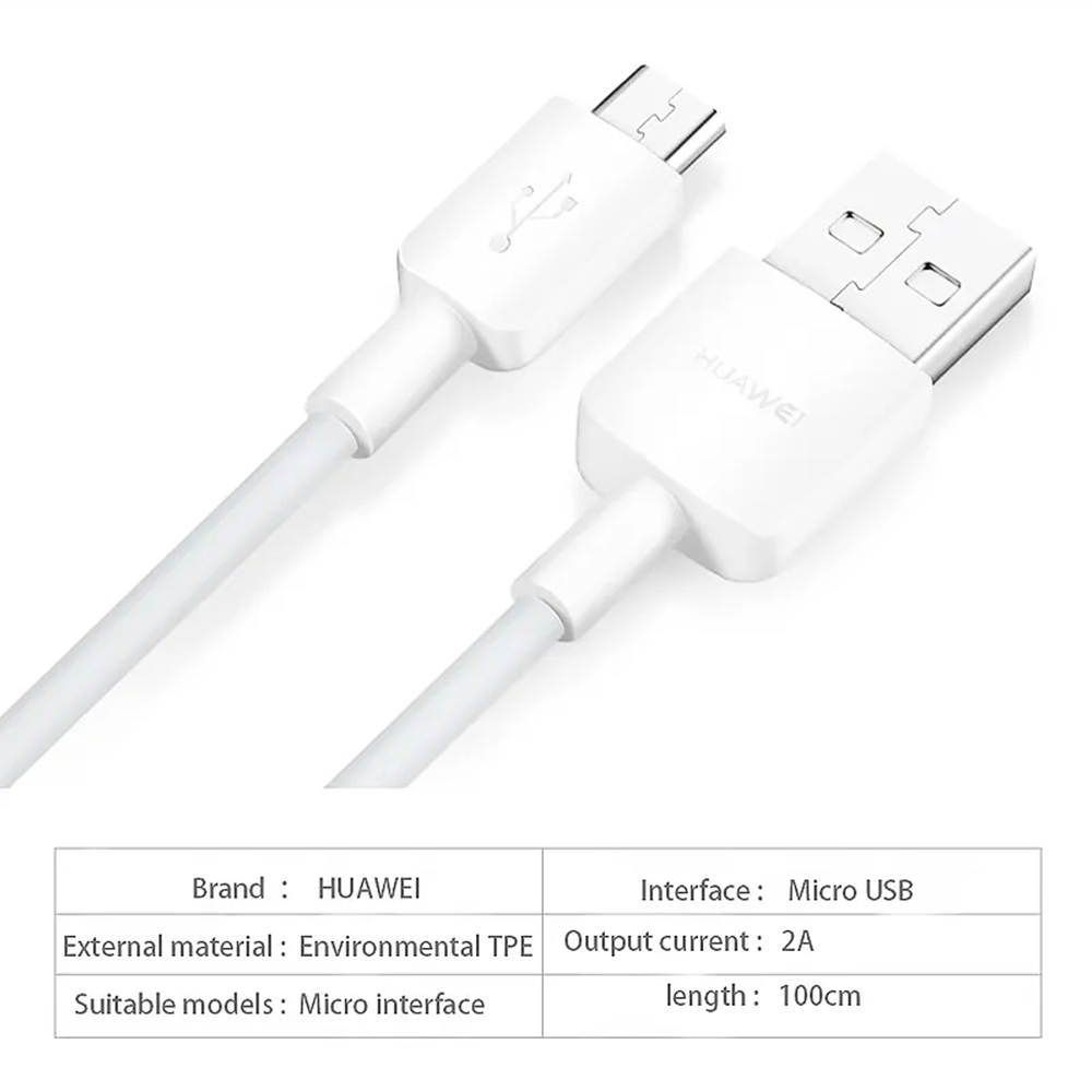 Huawei 18w Micro Usb Charging Cable 2a 1m | Shopee Philippines