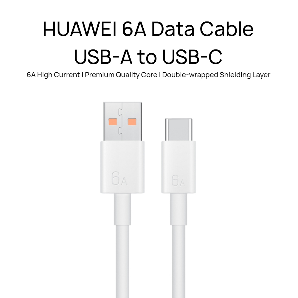 Huawei 6a Usb-A To Usb-C Data Charging Cable Supports 66w Supercharge ...