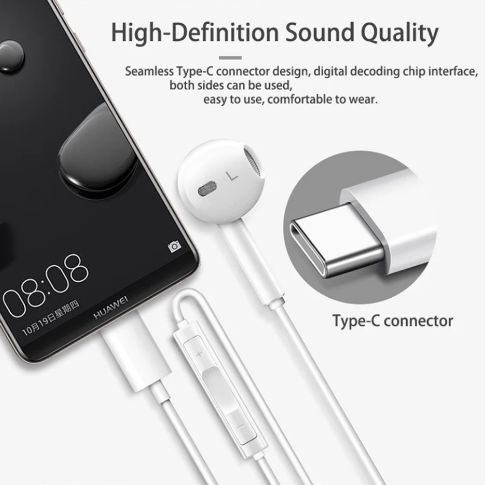 HUAWEI Type-C Wired In-Ear Earphone | Shopee Philippines