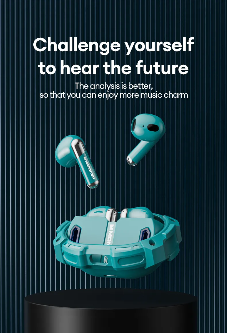 Monster XKT10 PRO TWS Earphones Wireless Bluetooth Earbuds Gaming ...