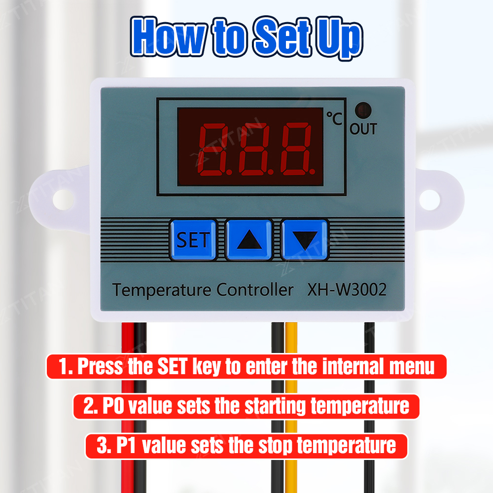 【5 Year Warranty】XH-W3002 Incubator Complete Set Digital Thermostat + Cooling Fan Microcomputer ...