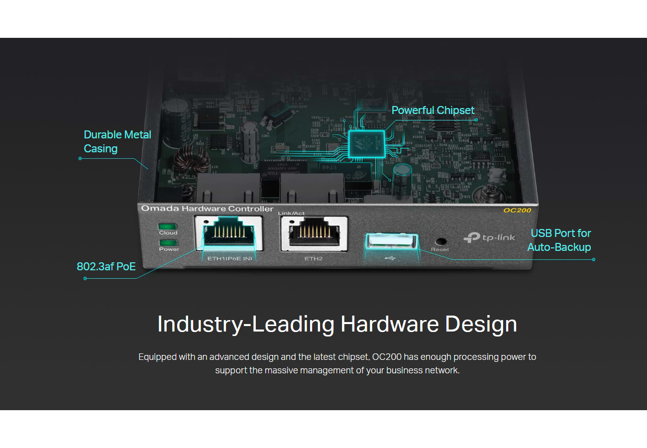 TP-Link OC200 Omada Cloud Hardware Controller Up to 100 Omada Devices ...