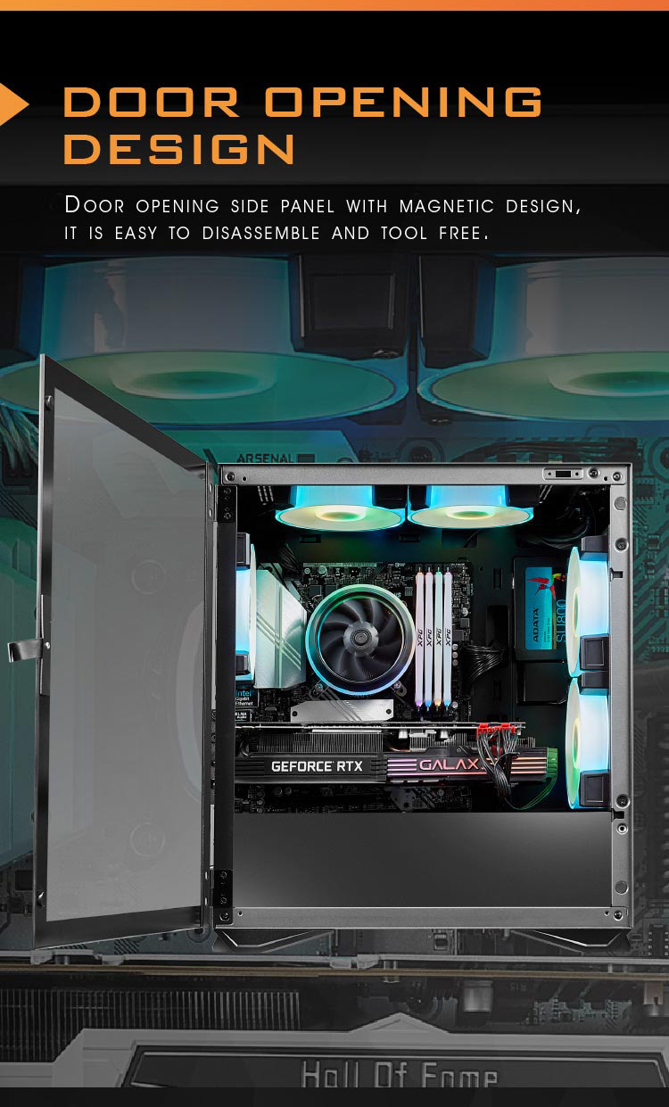 darkFlash DLM22 Mid-Tower Micro-ATX PC Case with Fine Ventilation ...