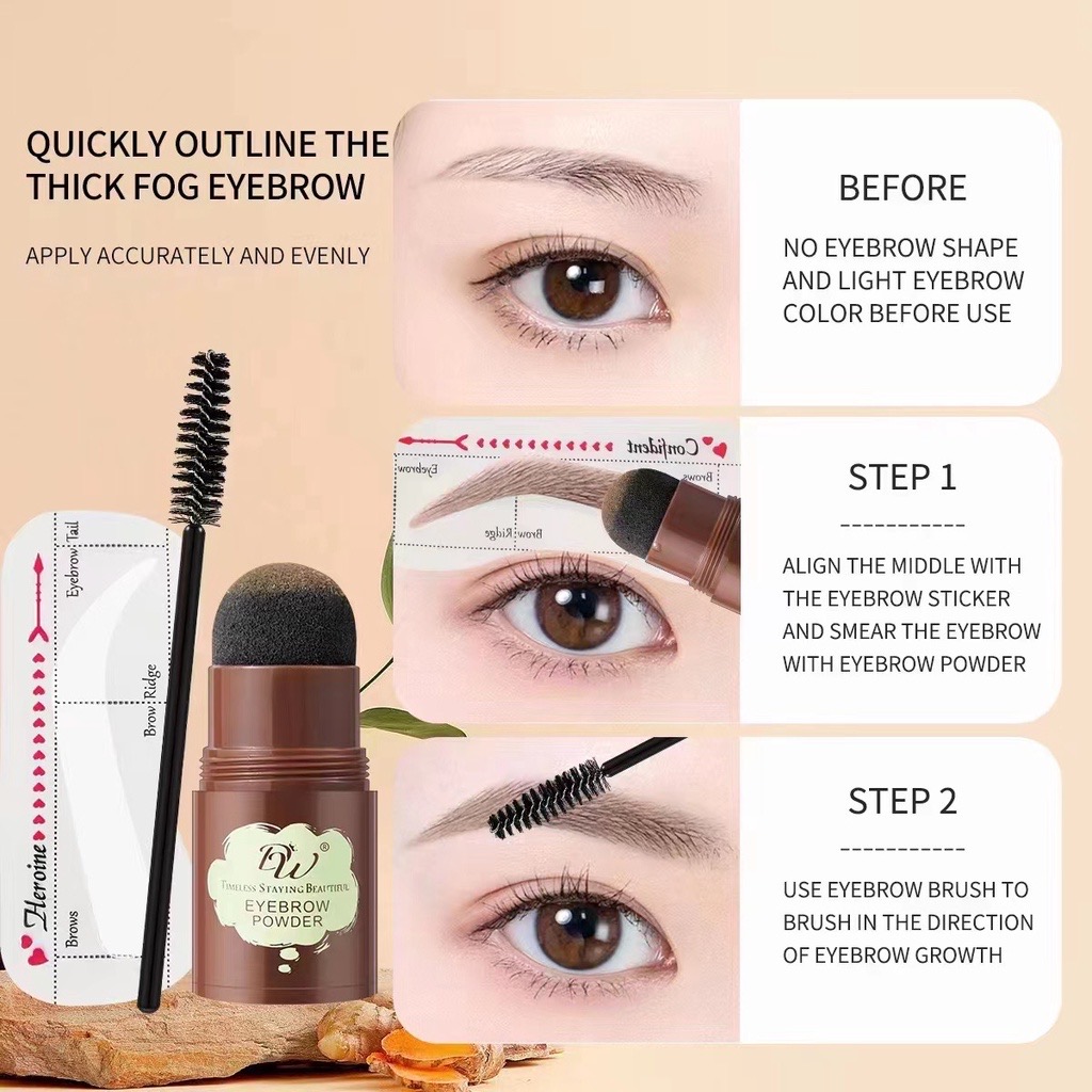 DW Eyebrow Stamp styling kit-eyebrow Free Eyebrow Stencils and brush ...