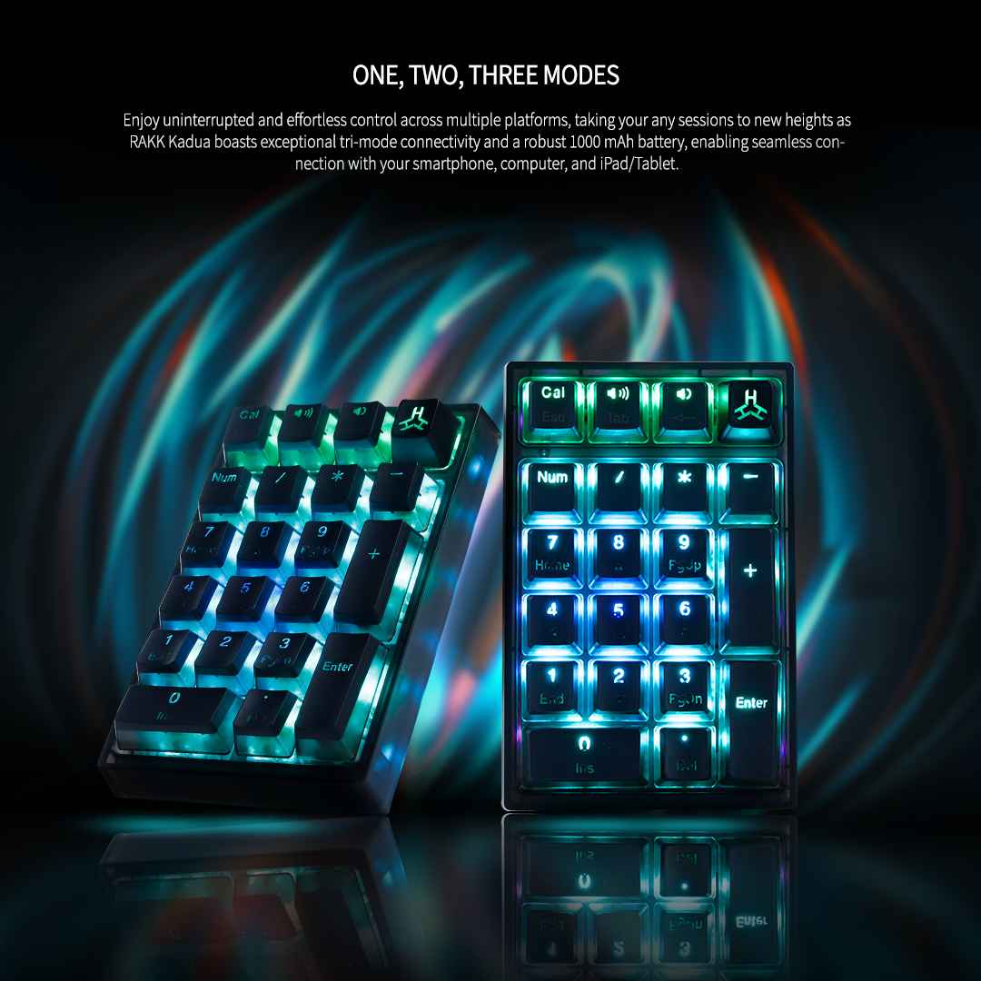 EasyPC| RAKK KADUA Mechanical Numeric Keypad | 21 Keys | Tri-mode | RGB ...