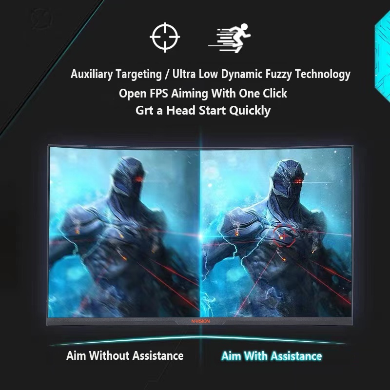 Nvision 27" / 32" 165Hz Gaming Monitor Curved Frameless Full Hd 1Ms Rgb ...