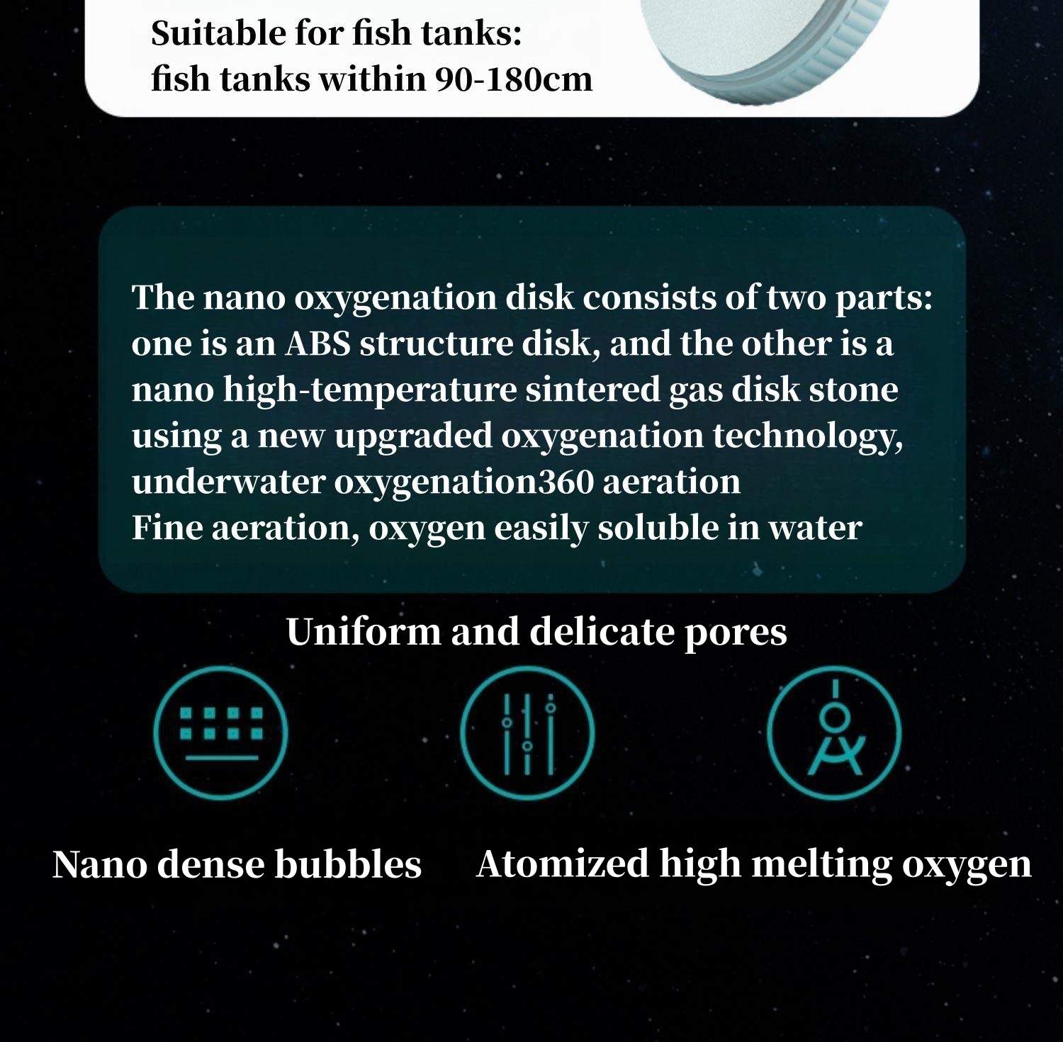 Yee Bubble Disk Air Stone Aerator For Aquarium Fish Tank Nano Gas Plate ...