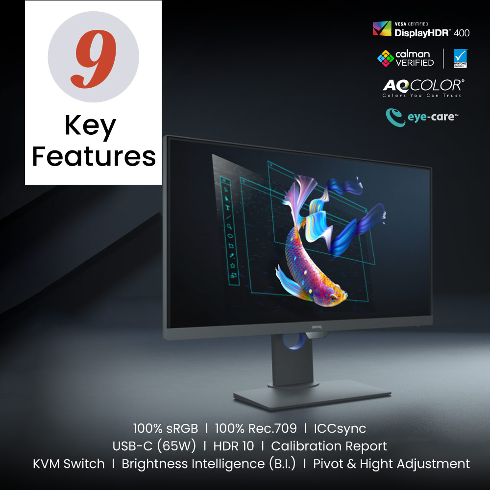 BenQ PD2705Q Mac-Ready 27" 2K IPS 100% sRGB Rec.709 Color Accurate ...