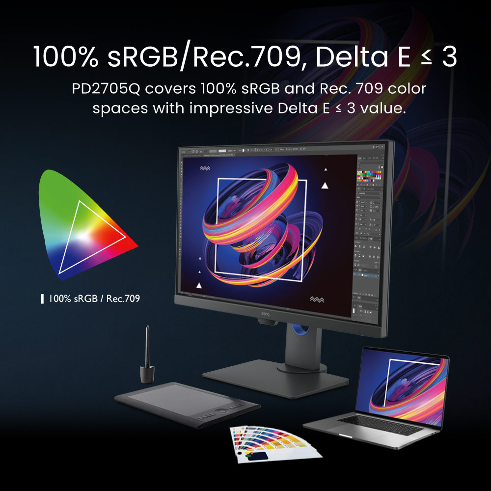 BenQ PD2705Q Mac-Ready 27" 2K IPS 100% sRGB Rec.709 Color Accurate ...