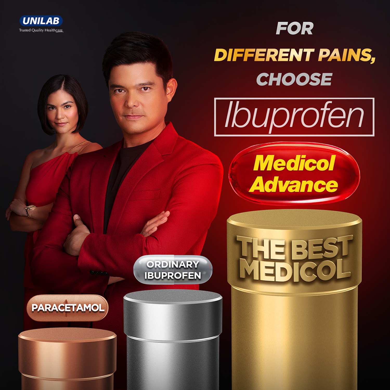 Unilab Medicol Advance 400 mg 100 Ibuprofen Capsules - Quick Relief ...