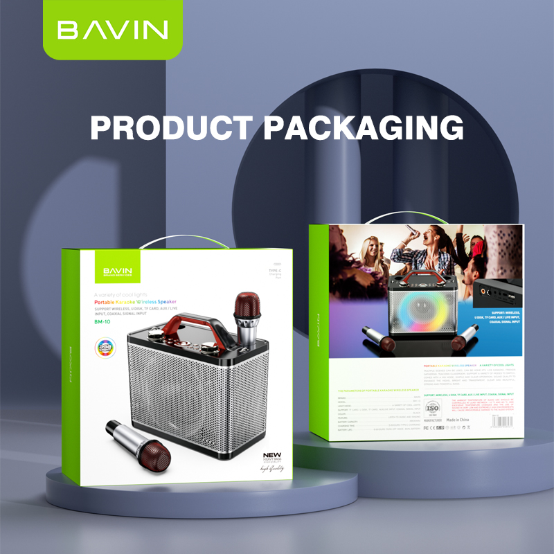 BAVIN BM10 Bluetooth Wireless Portable Karaoke Speaker w/ Dual ...