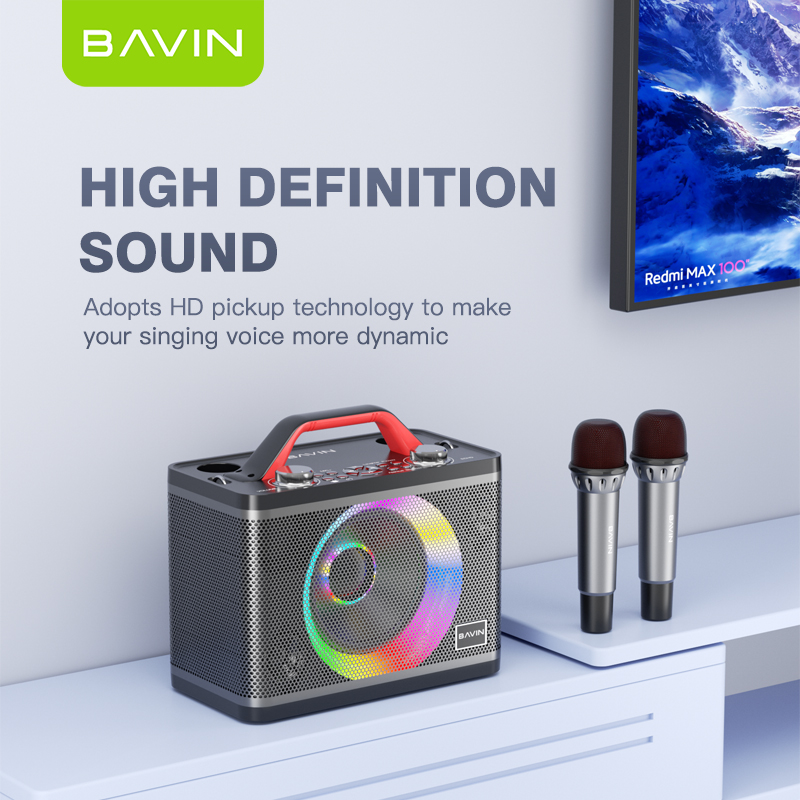 BAVIN BM10 Bluetooth Wireless Portable Karaoke Speaker w/ Dual ...