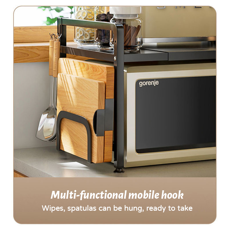 CHIT 1/2-Tier Kitchen Rack Microwave Oven Rack Height Expandable and ...