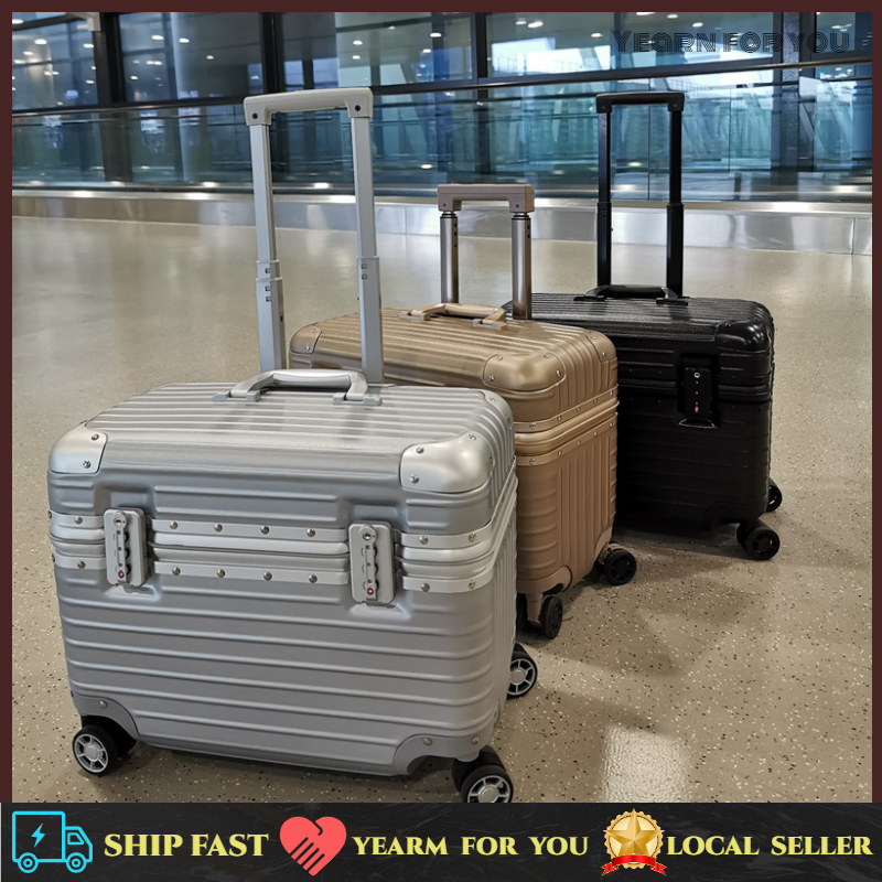 Aluminum boarding case luggage Business Photography Suitcase captain ...