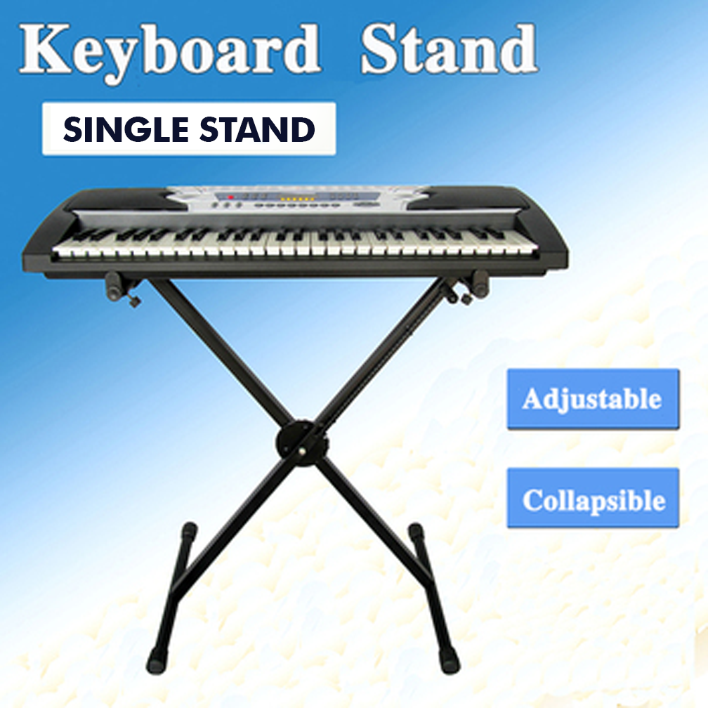 RIXTON Portable Keyboard Stand X-type Folding Piano Keyboard Rack Metal ...