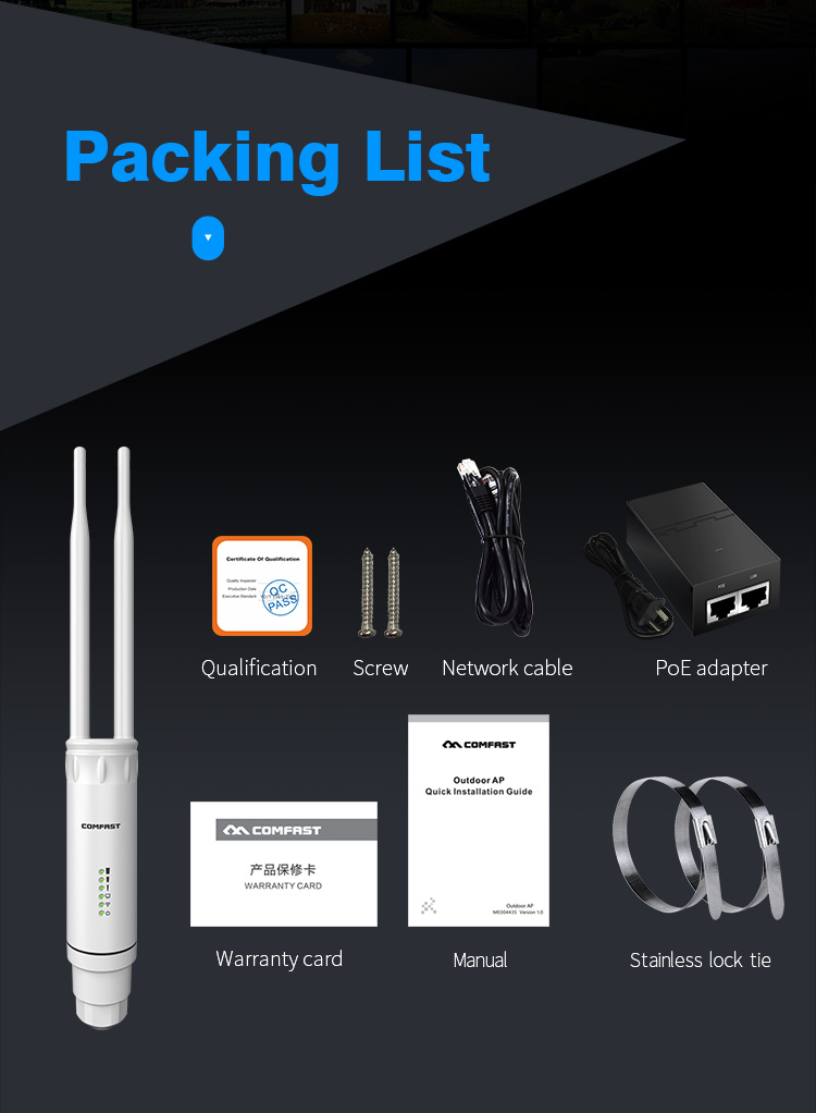 Comfast Cf Ew73 300mbps 2 4ghz Outdoor Piso Wifi Vendo Access Point