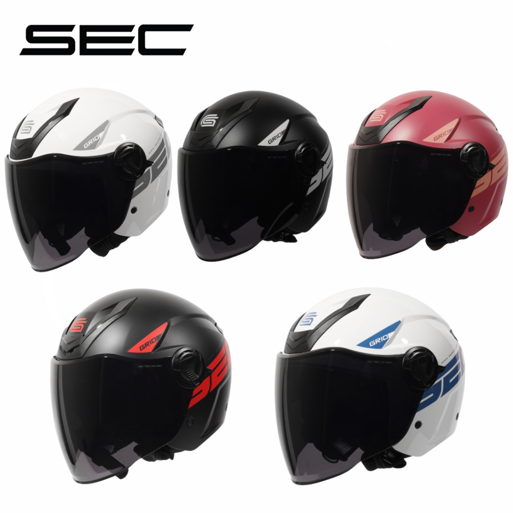 SEC Grid Gloss/Matte Half face Helmet (M-XL) | Shopee Philippines
