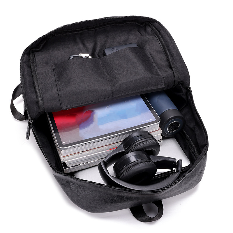 Men's Multifunctional Backpack High Quality PU Leather Laptop Backpack ...