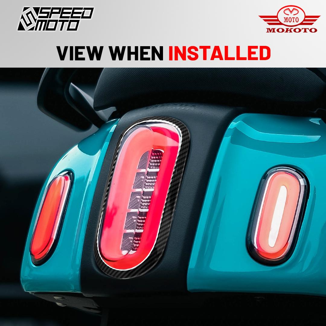 MOKOTO YAMAHA MIO FAZZIO CENTER TAIL LIGHT COVER GLOSSY FINISH LED ...