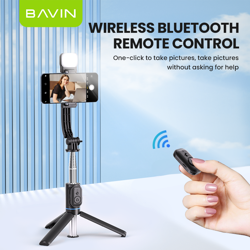 Bavin P11 13 Portable Wireless Bluetooth Selfie Stick Tripod Foldable