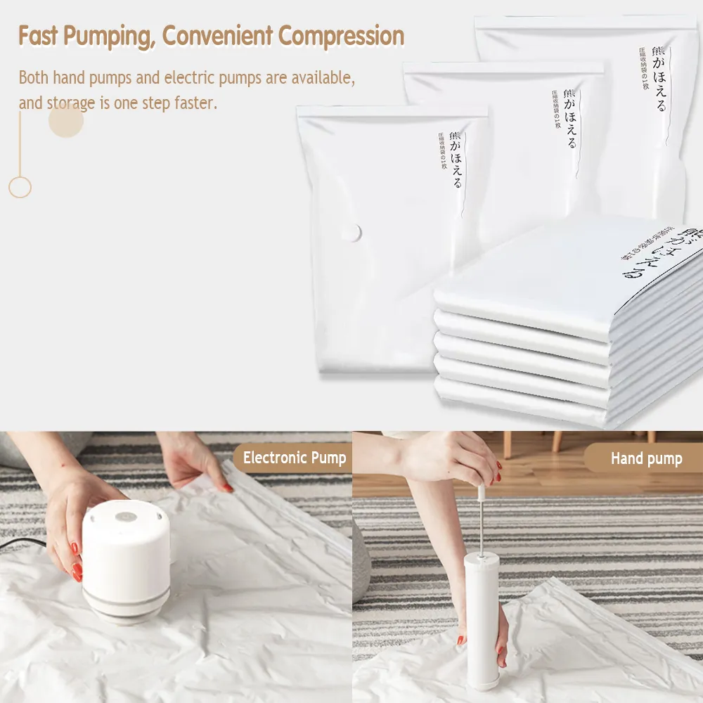 Vacuum Sealed Waterproof Compression Storage Bag for Travel Reusable ...