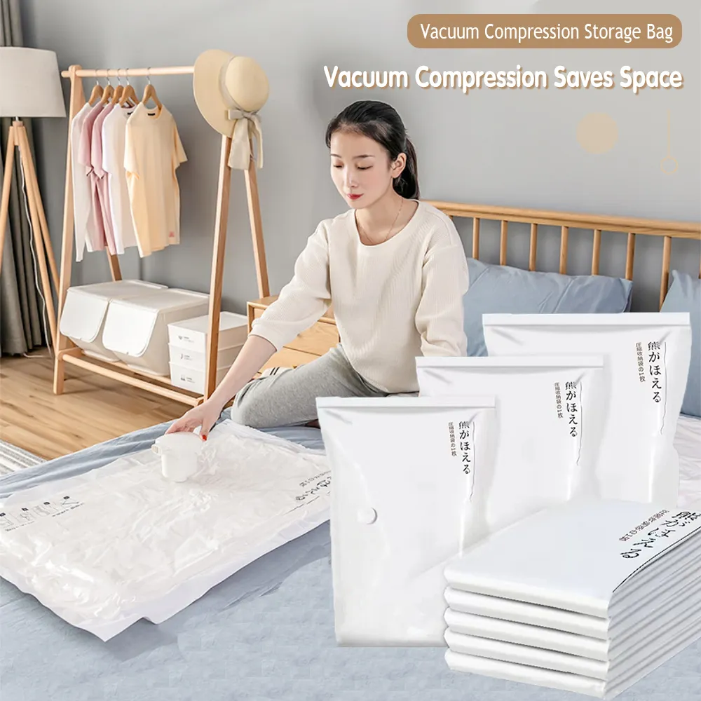 Vacuum Sealed Waterproof Compression Storage Bag for Travel Reusable ...