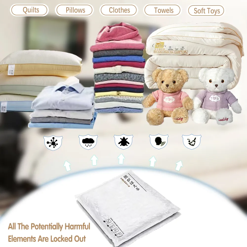 Vacuum Sealed Waterproof Compression Storage Bag for Travel Reusable ...