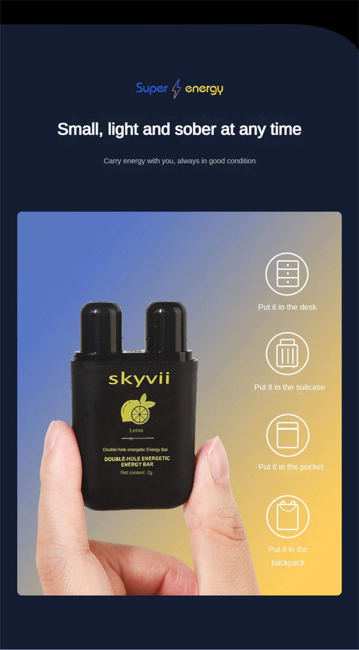 Skyvii Energy Bar Inhaler For Nose Vegan Liver Cleaning Nasal Box ...