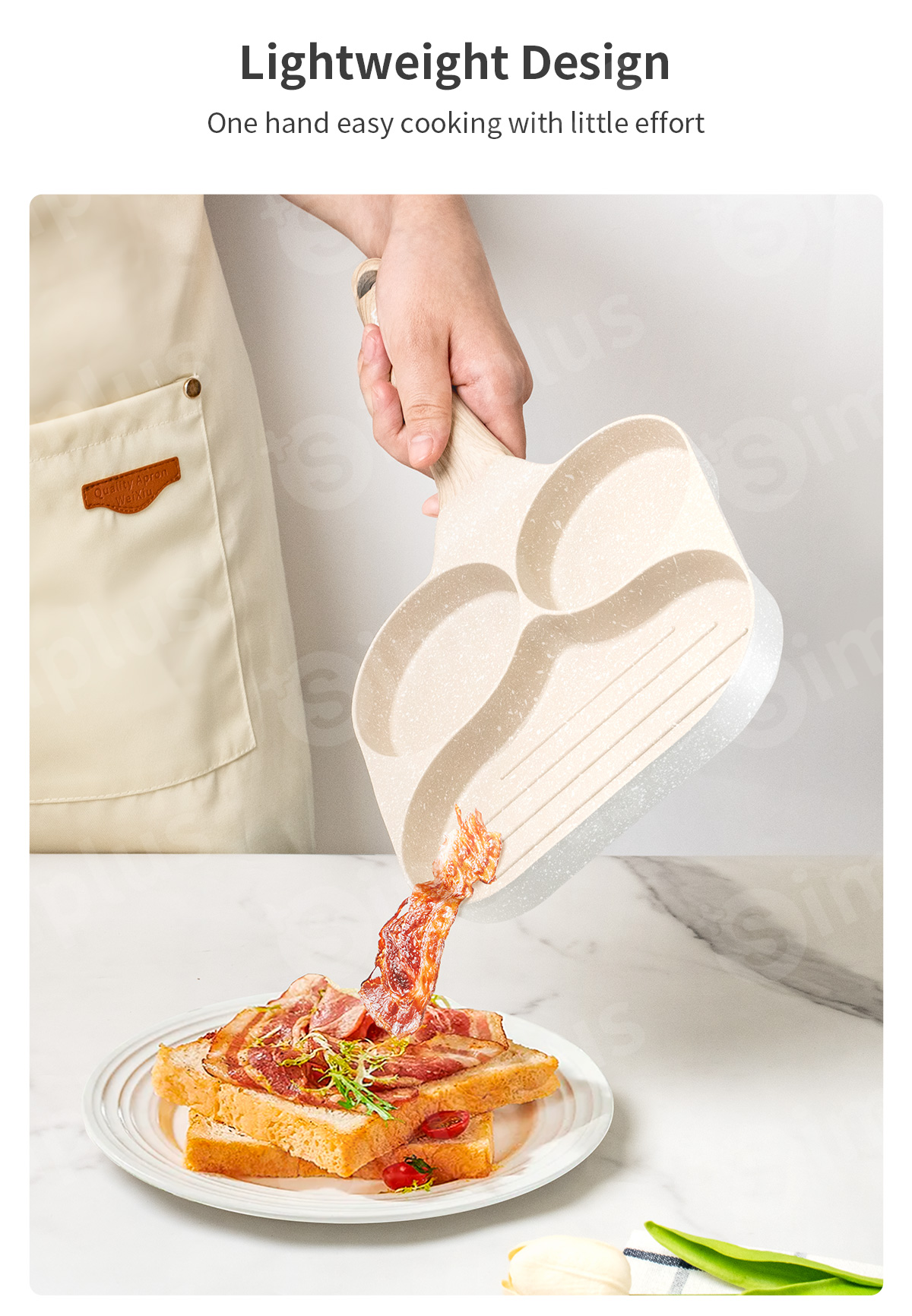 Simplus Egg Frying Pan Cookware Gas/Induction Stove 21cm Diameter ...
