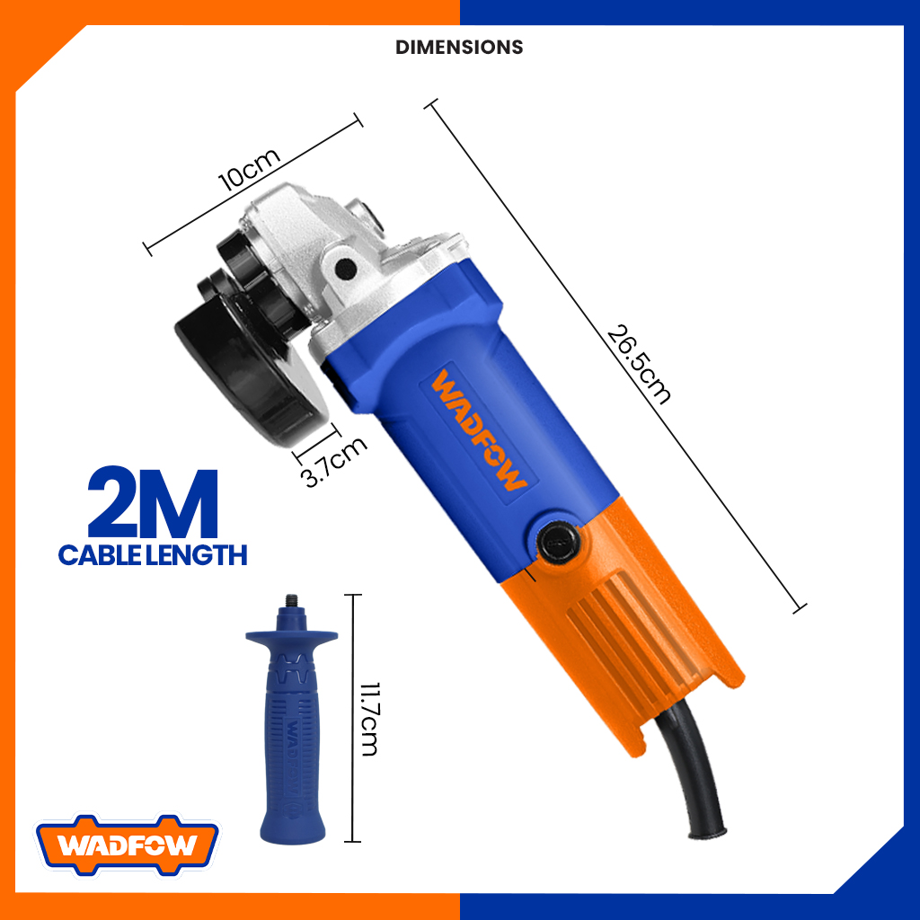 Wadfow Electric Angle Grinder 800W Power Tool | Shopee Philippines