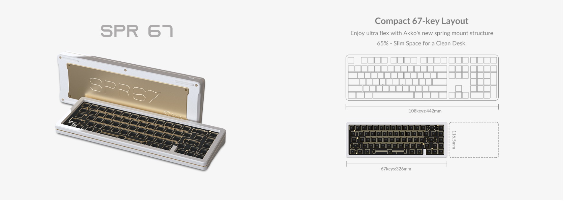 Akko SPR67 Spring Mount Keyboard Kit (Space Grey) | Shopee Philippines