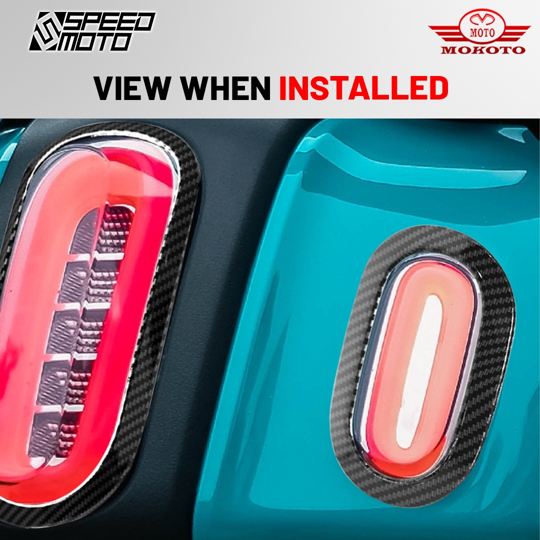 MOKOTO YAMAHA MIO FAZZIO REAR SIGNAL LIGHT COVER CARBON SET FOR MIO ...
