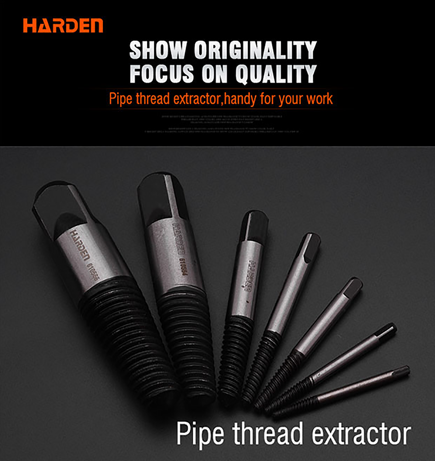 Harden DN15 / M25 - M35, DN20 / M35 - M50 Pipe Thread Extractor ...