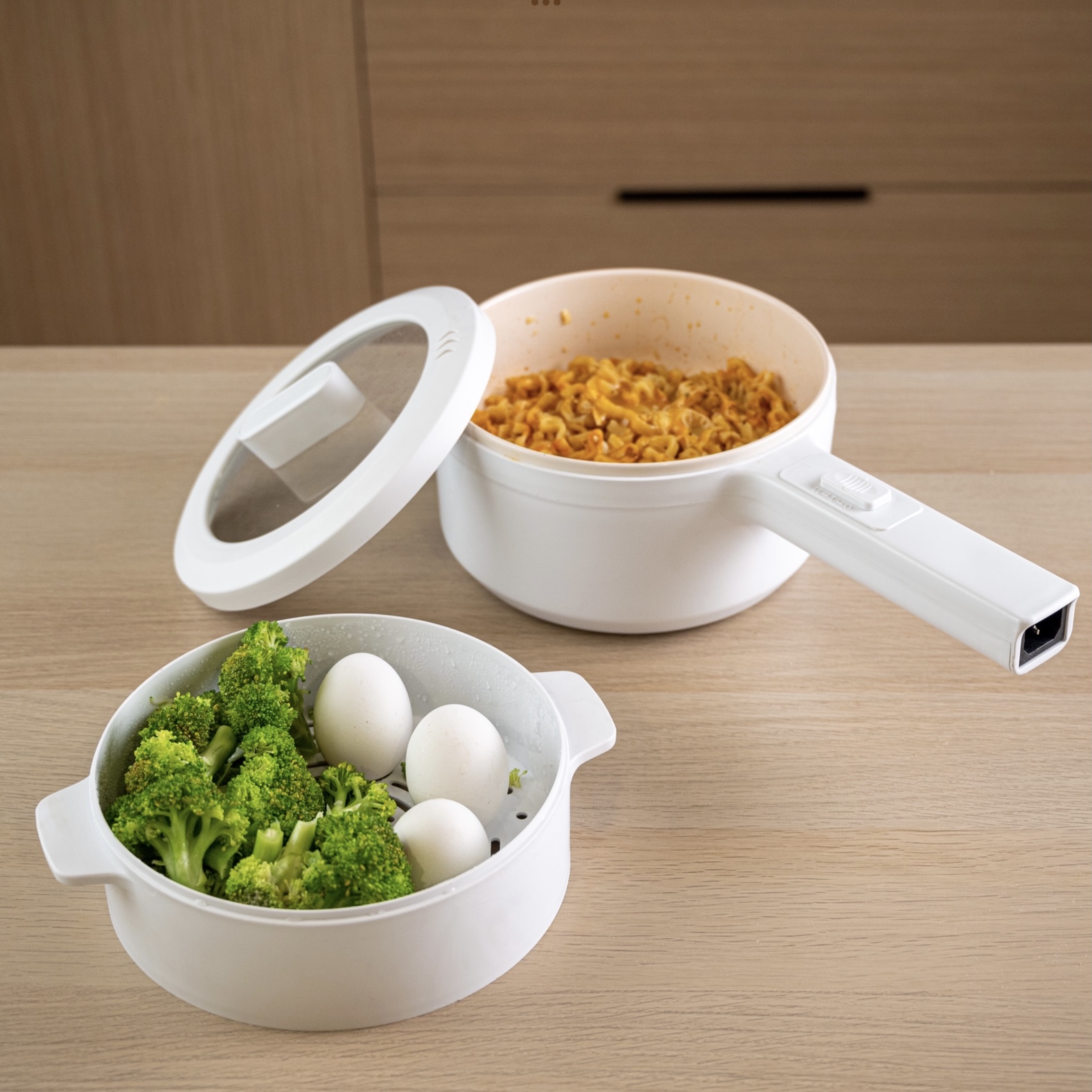 Tough Mama NTM-MP15H White Multicooker with Handle Non-stick pot and ...