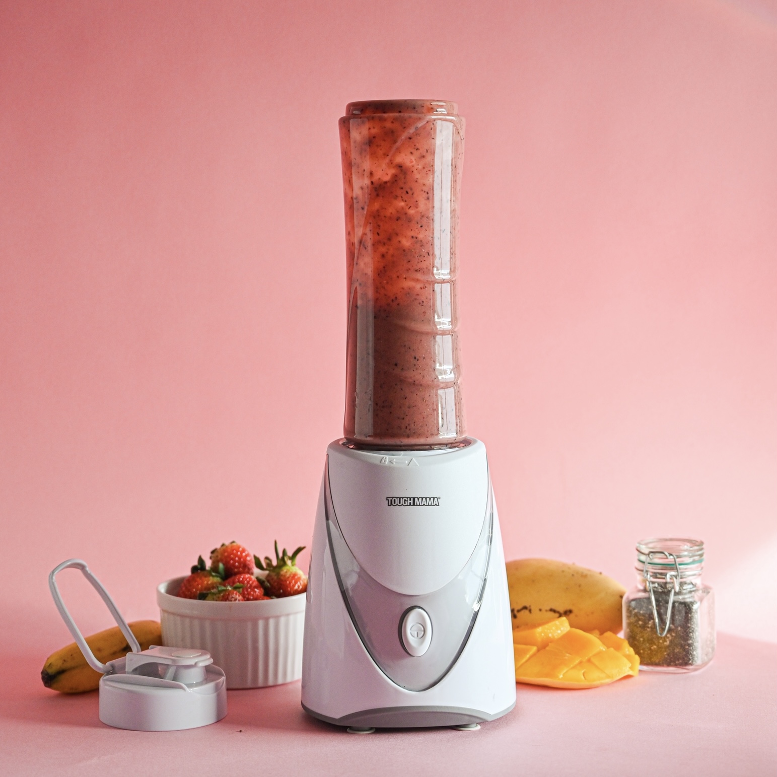 Tough Mama NTMPB-2 GRAY Blender Portable Personal Jug Juicer Smoothie ...