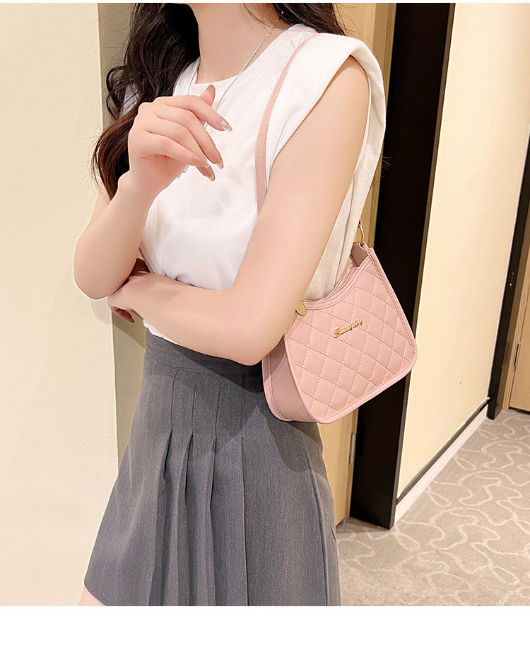 Mumu 5030 Woman Cute Mini Pu Leatther Baguette Shoulder Bag With Zipper