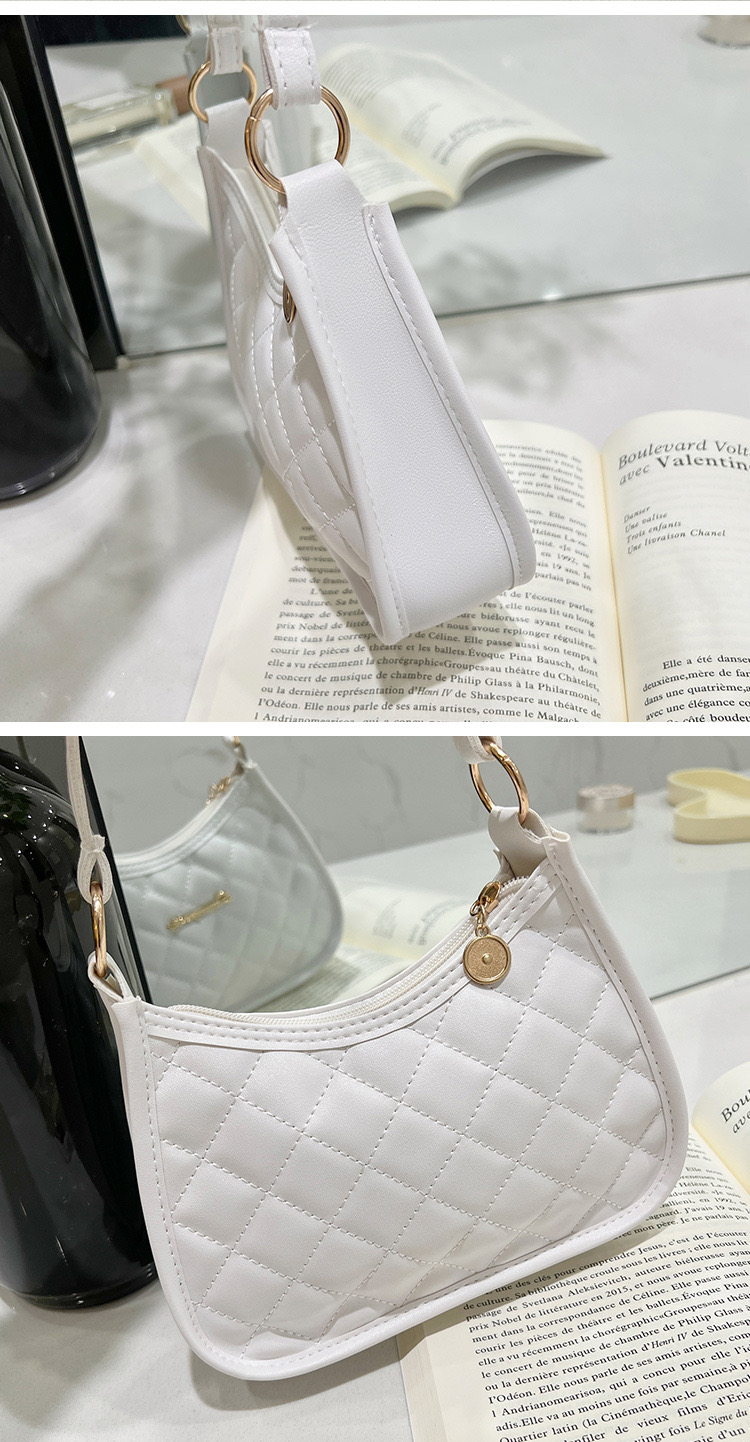 Mumu 5030 Woman Cute Mini Pu Leatther Baguette Shoulder Bag With Zipper