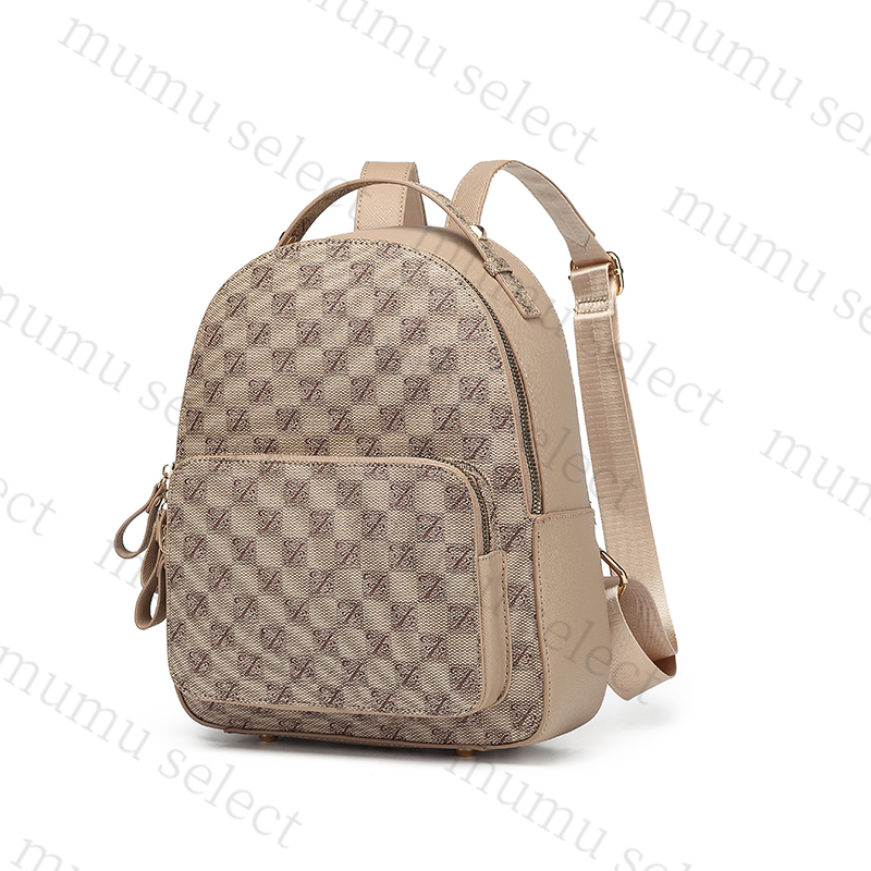 【High-End Mumu】 M670 High Quality Leather Retro Grid Pattern Back Pack ...