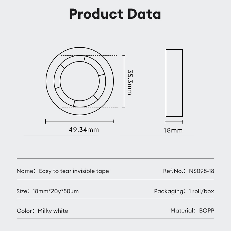Deli 18mmX20yX50?m Tear Invisible Tape | Shopee Philippines