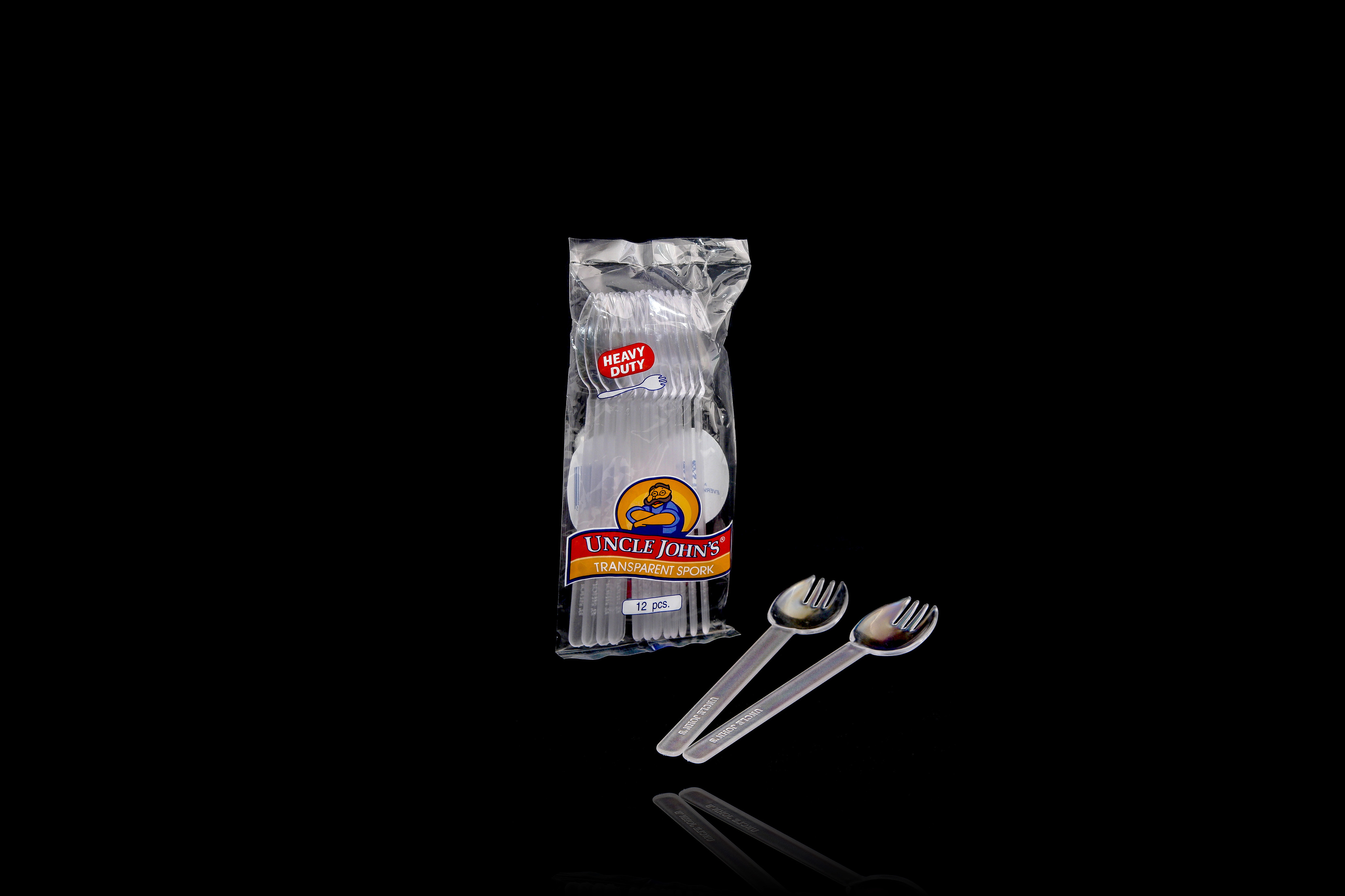 Uncle John's Transparent Spork 12s (Disposable / Reusable / party ...