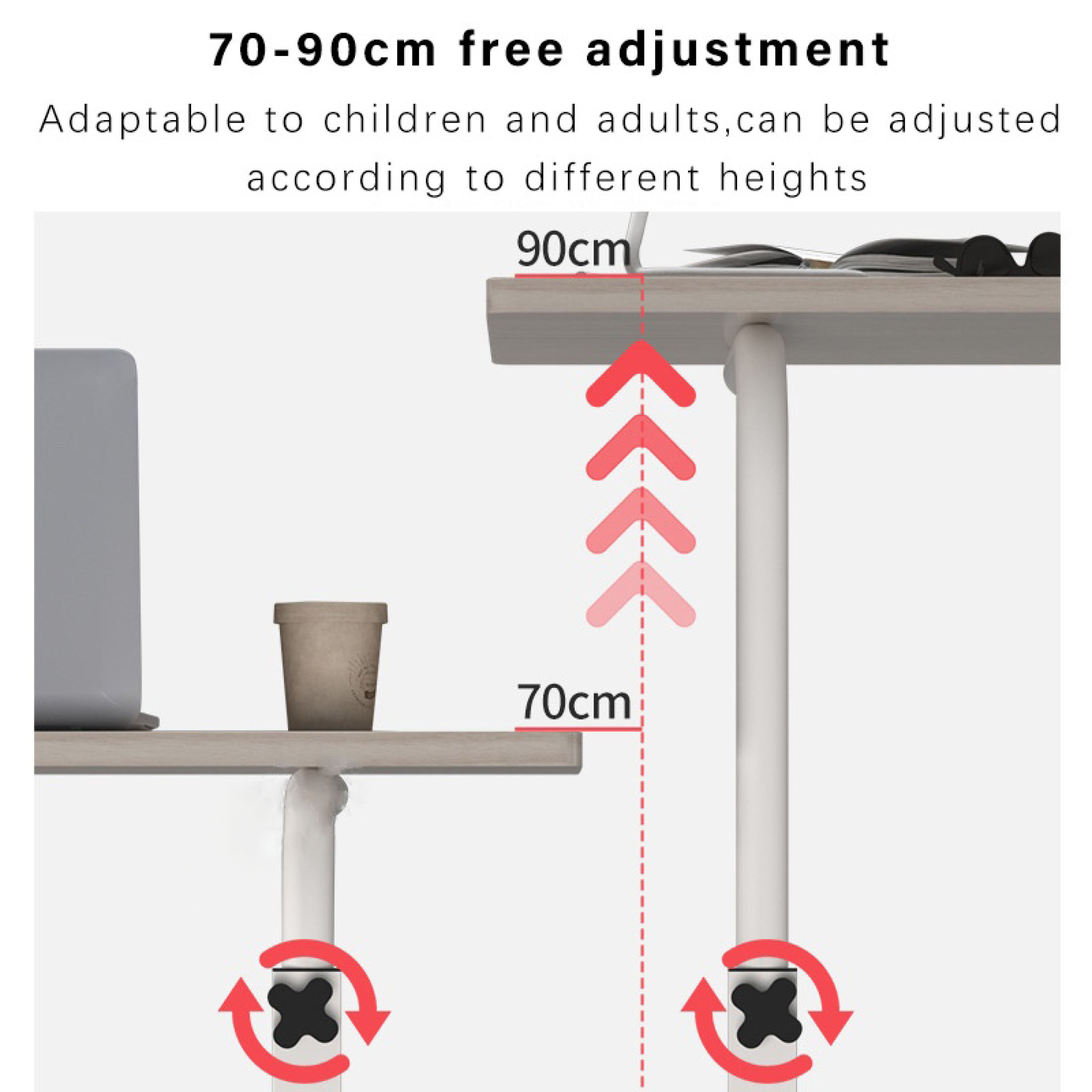 Adjustable Laptop Table Portable Standing Wood Computer Laptop Desk ...