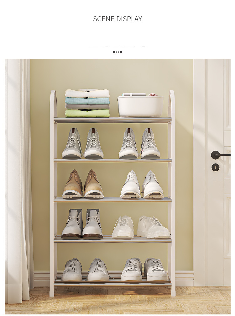 B55 COD Multi-layer shoe rack shoe stand assembly Dormitory steel tube ...