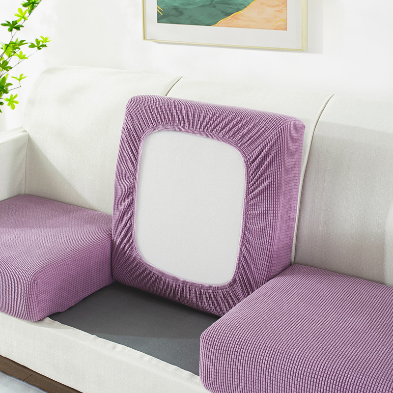 Elastic Stretchable Regular Large Size 1/2/3/4-seater L-shaped Suede Seat Solid Back Sofa Dust ...